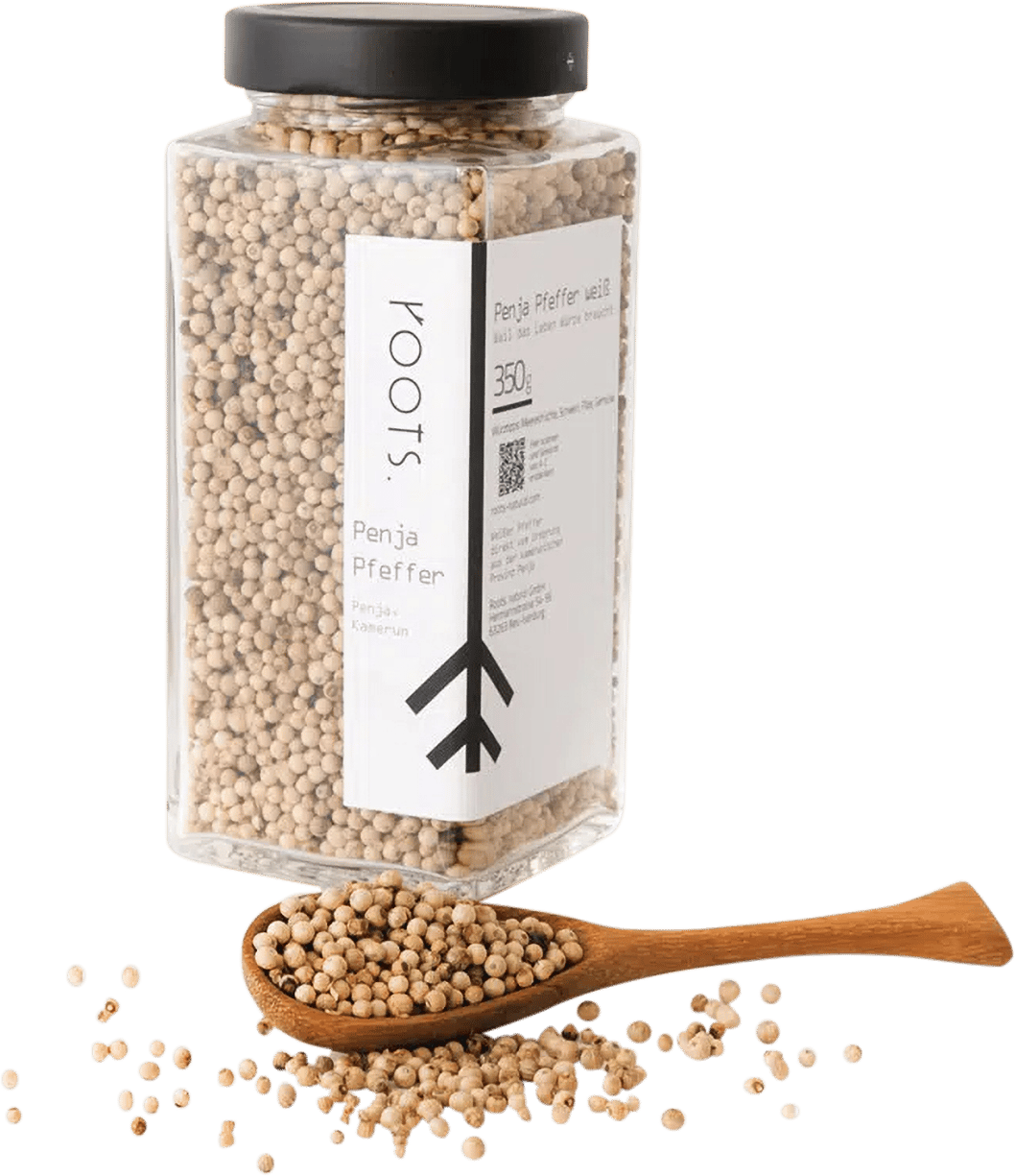 roots. Buy white Penja pepper refill pack | Honest & Rare
