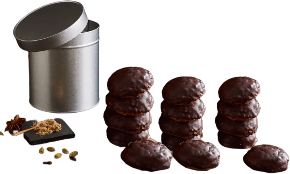 Buy 15 tins of mini Elisen gingerbread chocolate | Honest & Rare