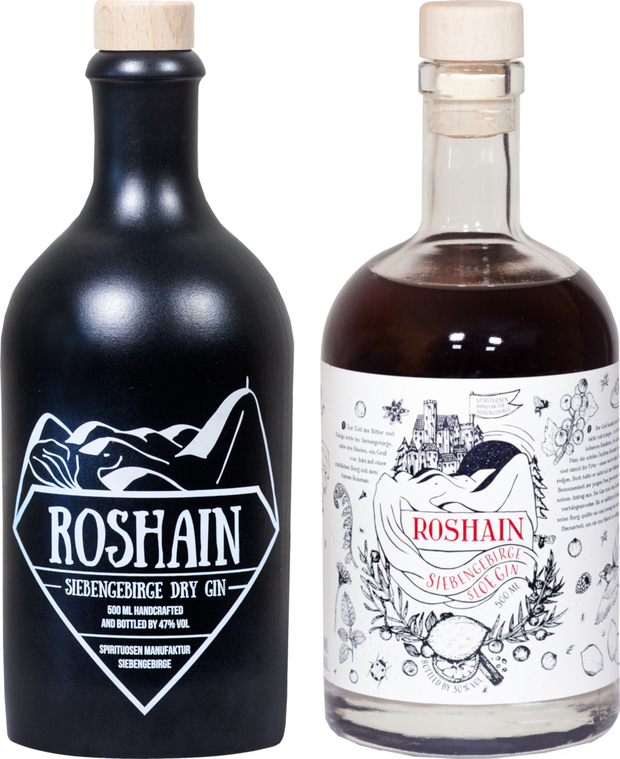 Buy Roshain Dry Gin & Sloe Gin online | Honest & Rare