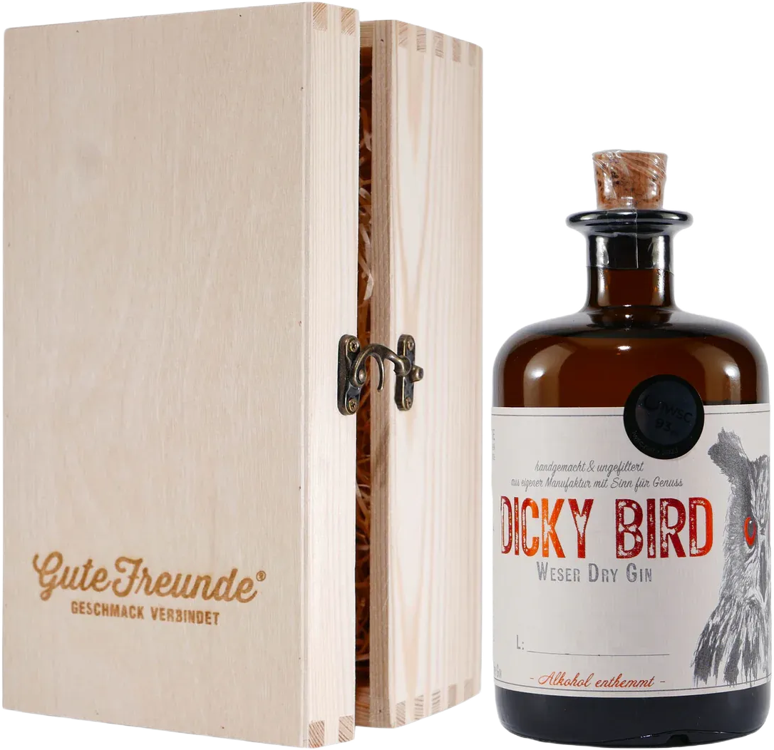 Buy Dicky Bird Weser Dry Gin with gift box | Honest & Rare