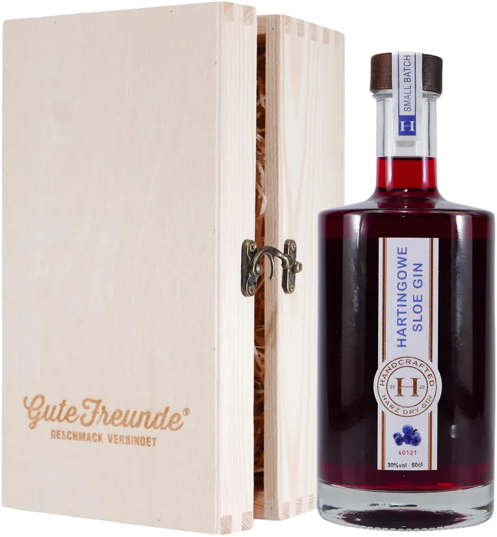 Buy Hartingowe Sloe Gin with wooden gift box | Honest & Rare