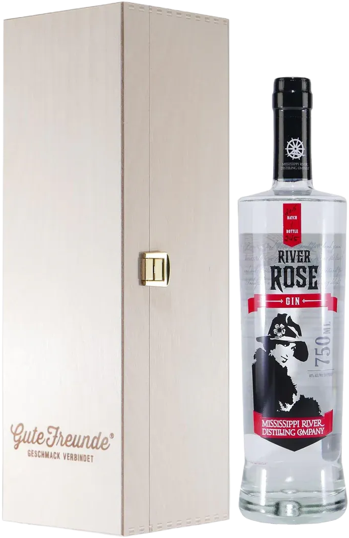 Buy MRDC River Rose Gin with wooden gift box | Honest & Rare